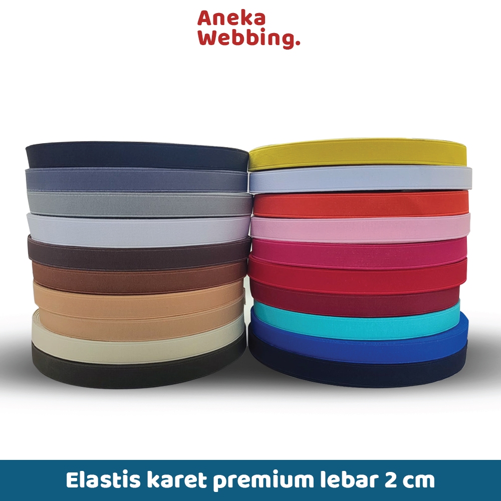 Jual Elastis karet premium lebar 2 cm (Roll) ketebalan 1.4mm | Shopee ...
