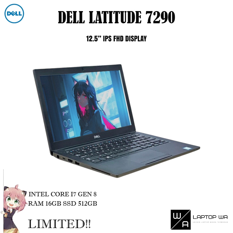 Jual Dell Latitude 7290 Core i7 Gen 8 RAM 16GB SSD 512GB 12inch FHD ...