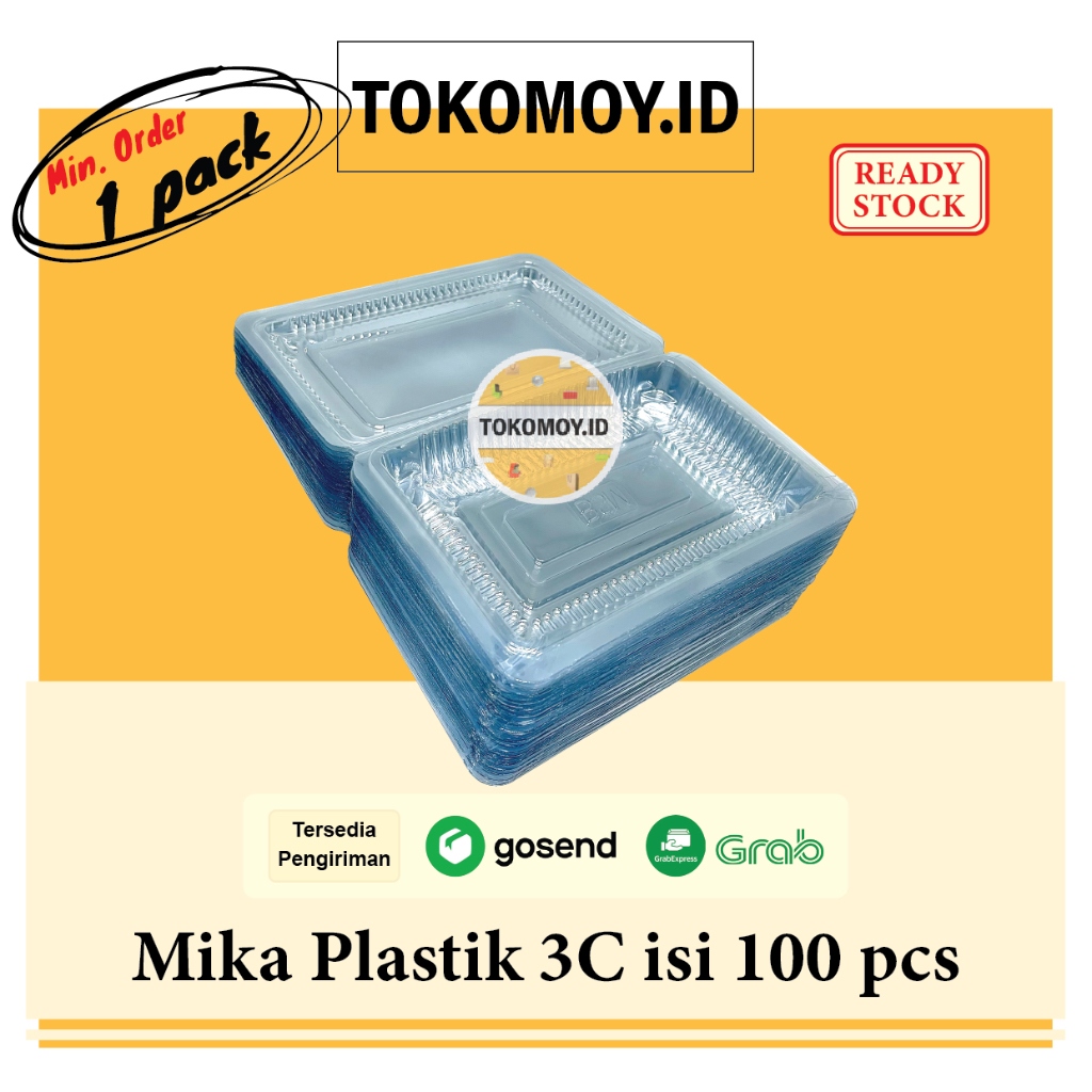 Jual (Isi 100pcs) Mika Plastik 3C 4C 5C isi 100 pcs / Foodpack / Kotak ...