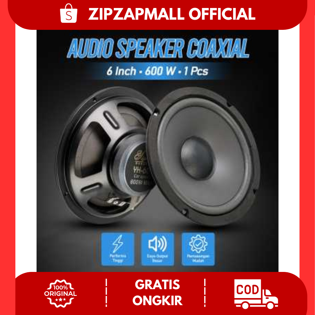 Jual Audio Speaker Coaxial Mobil 6 Inch 600 W 1 Pcs / Speaker Kolong ...
