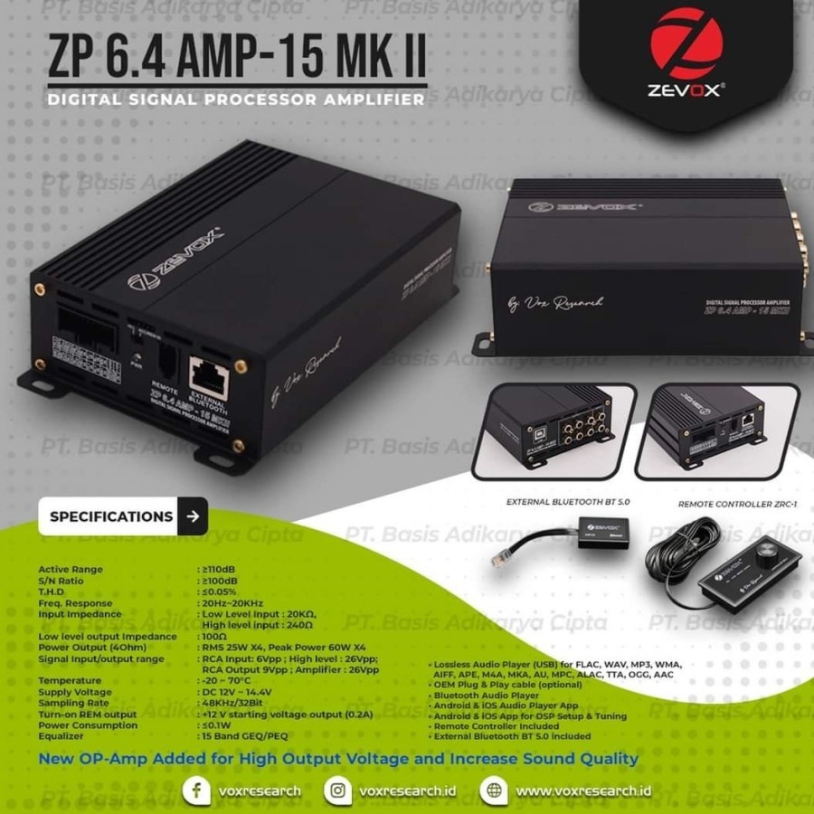 Jual Digital Sound Processor Zevox Zp 6 4 Amp 15 Dsp Power 4ch 15 Band Eq Shopee Indonesia