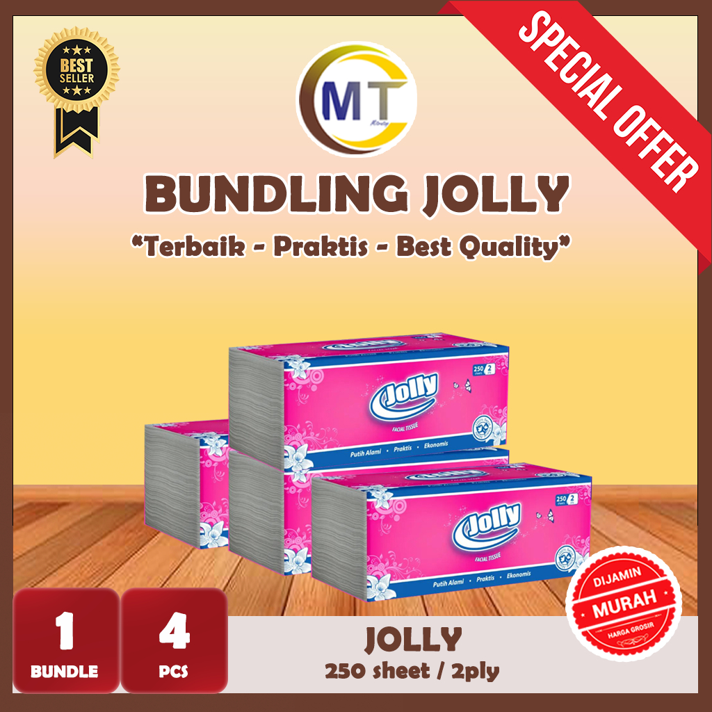 Jual [PAKET 4 PCS] Tissue Jolly 250 Sheets 2 Ply 1 paket isi 4 pcs Tisu ...