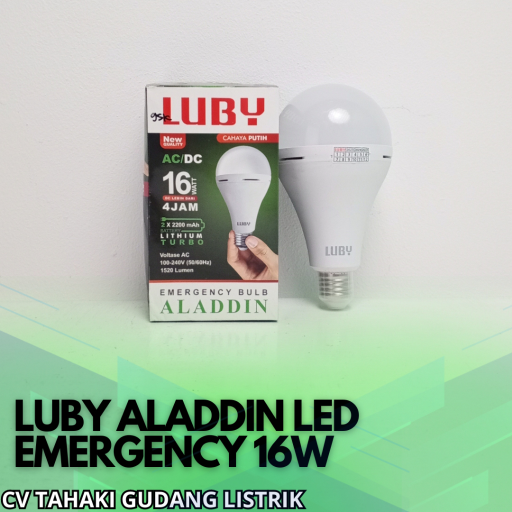 Jual Lampu LED Emergency Luby Aladdin Cahaya Putih | Shopee Indonesia
