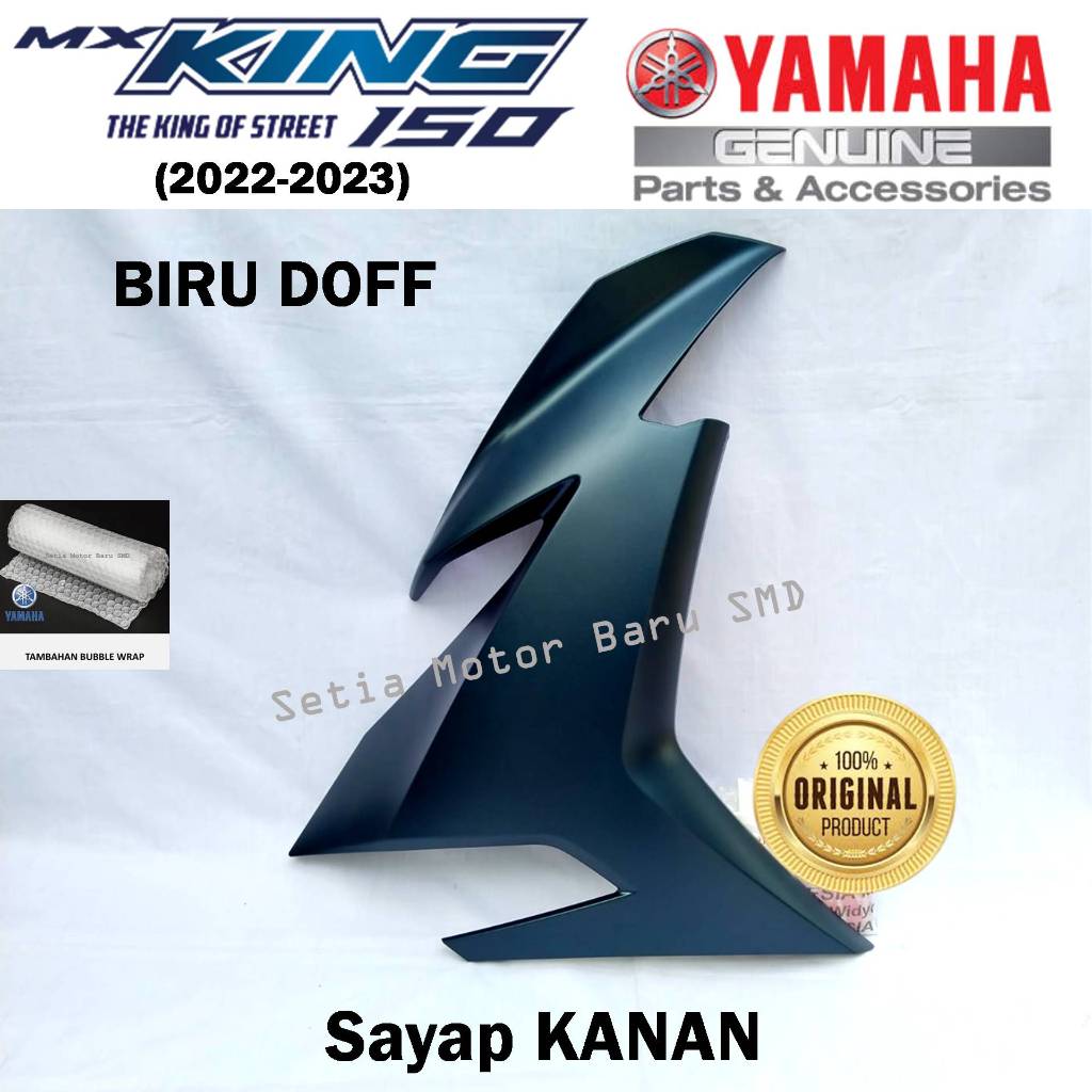 Jual Cover Legshield Sayap Mx King Mxking New Kanan Biru Doff Asli ...
