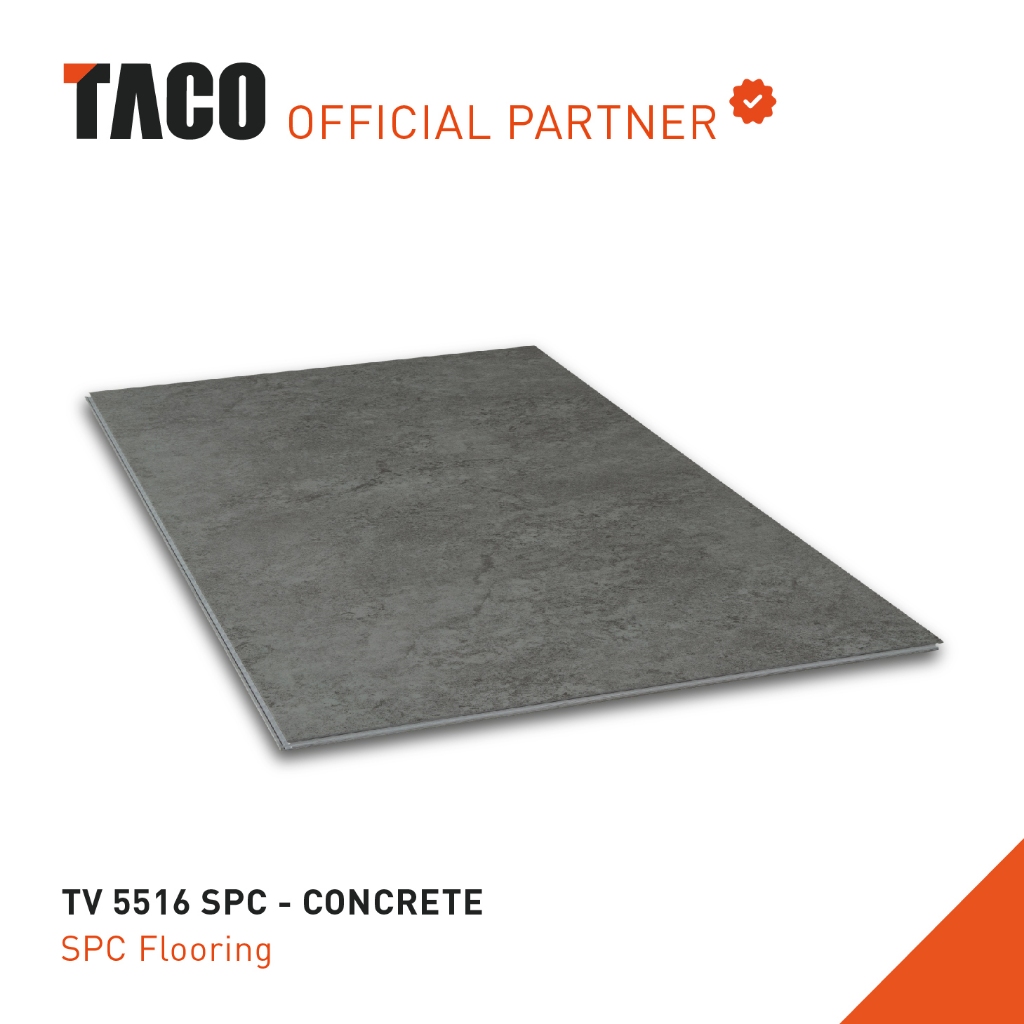 Jual TACO SPC Flooring 5mm Stone Series / Lantai SPC Taco Sistem Click Semen / SPC Model Klik ...