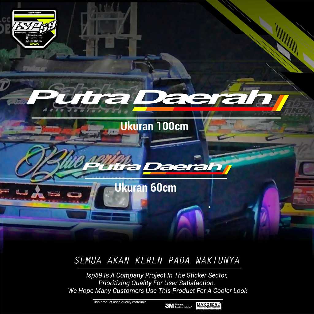 Jual Reques variasi tulisan nama di kaca depan pick up sticker tulisan ...