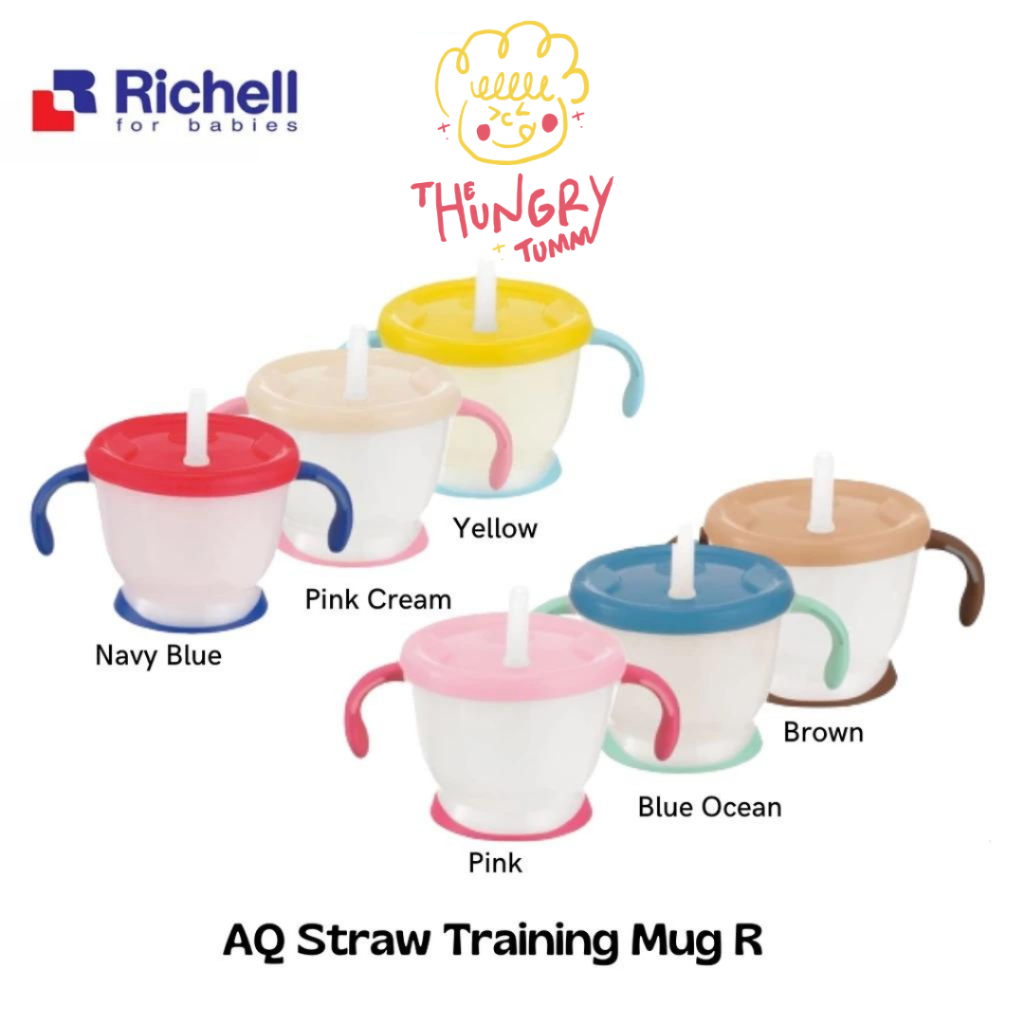 Jual Richell AQ Straw Training Mug - Gelas Training - Gelas Minum Anak ...
