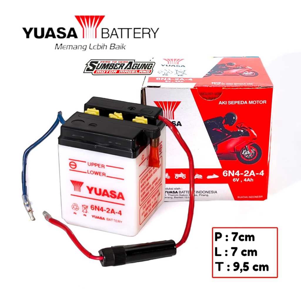 Jual Aki WIN ORIGINAL YUASA 6N4-2A-4 6V 4Ah | Shopee Indonesia