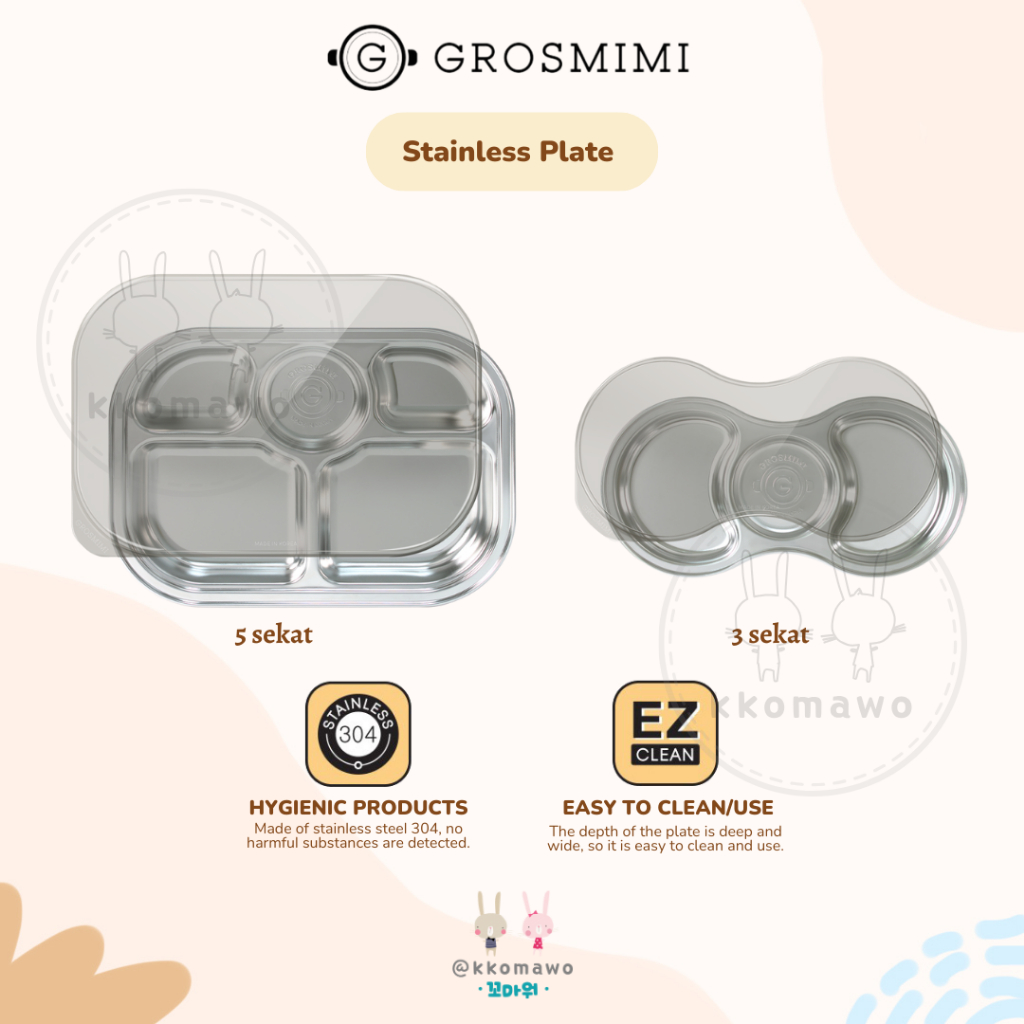 Jual Grosmimi Stainless Plate | Shopee Indonesia