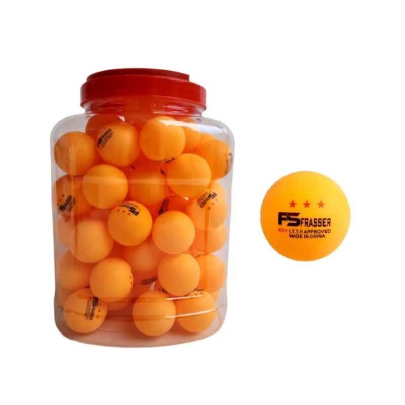 Jual 1 Toples Isi 50 PCS Bola Ping-Pong Frasser - Bola Tenis Meja Frasser | Shopee Indonesia