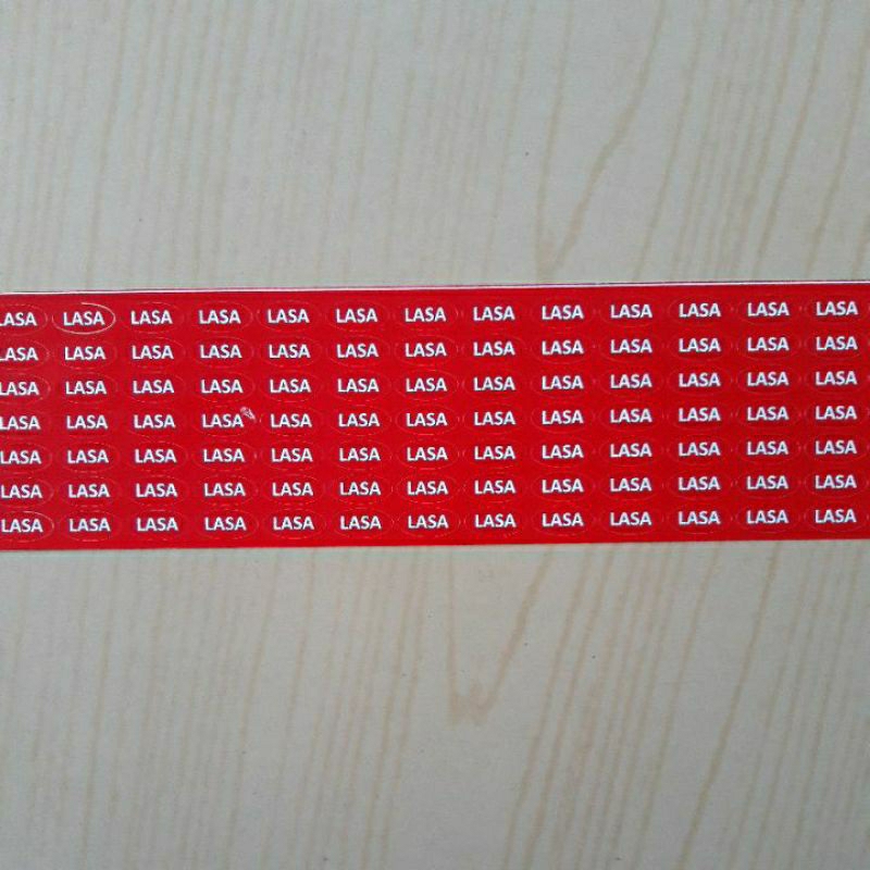 Jual Stiker Label Lasa Merah Oval | Shopee Indonesia