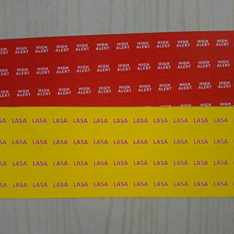 Jual Stiker Label Lasa dan High Alert Bulat 1.5 cm | Shopee Indonesia
