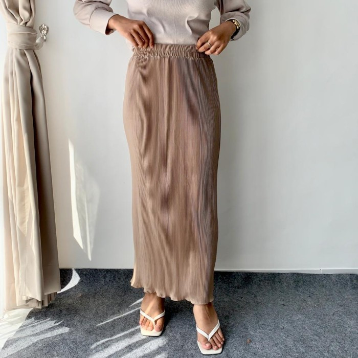 Jual Wavy Pleats Skirt / Rok Plisket Premium /Rok plisket nacy | Shopee Indonesia