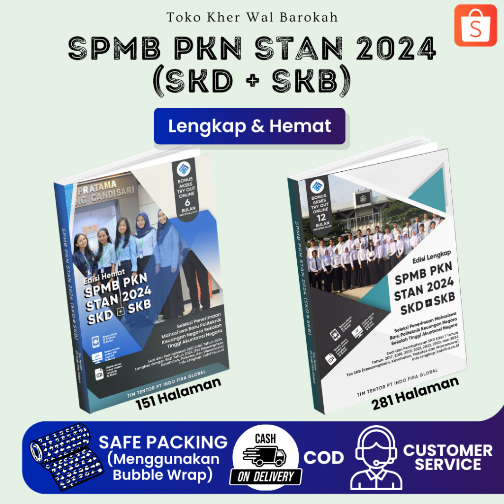 Jual Buku TERBARU SPMB PKN STAN 2024 [SKD + SKB] (Edisi Lengkap & Edisi Hemat) Sesuai Dengan ...