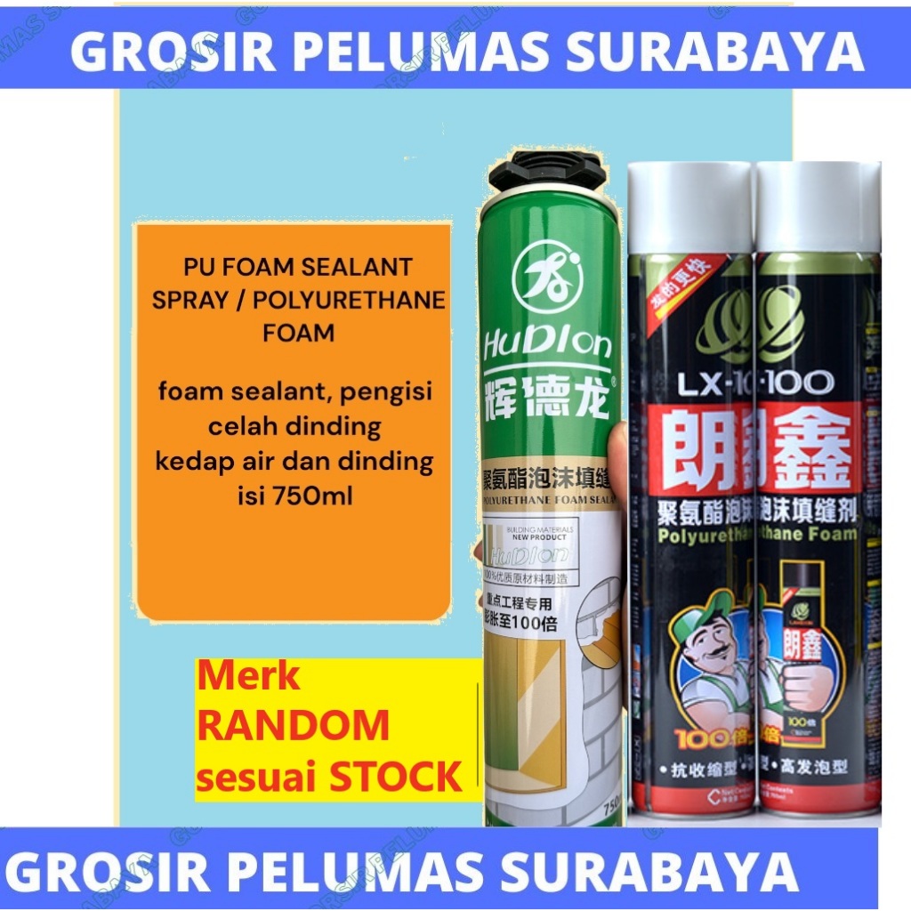 Jual PU FOAM SEALANT SPRAY / POLYURETHANE FOAM 750ml BUSA Sealent spray penutup Atap Dinding ...
