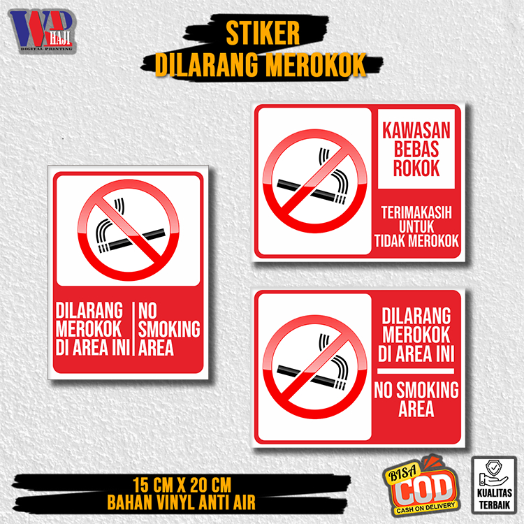 Jual STIKER DILARANG MEROKOK | STIKER NO SMOKING | Shopee Indonesia