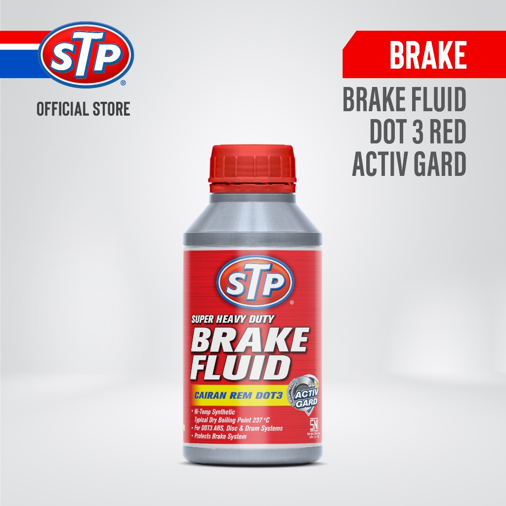Jual STP - Brake Fluid DOT 3 300 mL Merah Cairan Minyak Rem Mobil Motor Matik Manual | Shopee ...