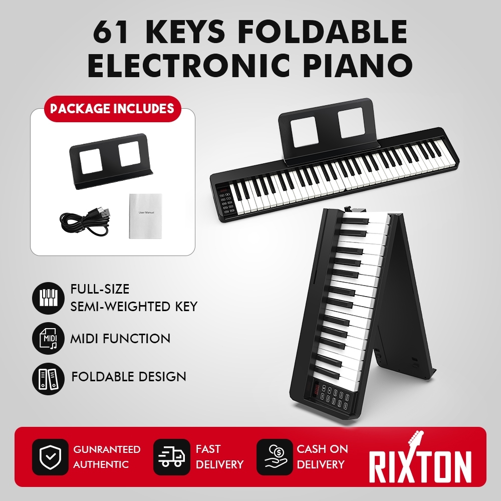 Jual RIXTON Foldable 61 Keys Keyboard Folding Piano Keyboard Musik With ...