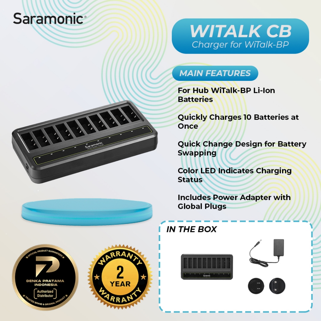 Jual Saramonic WiTalk-CB 10-Bay Charger for WiTalk-BP WiTalk Intercom | Shopee Indonesia
