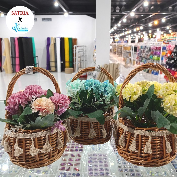 Jual Pot Bunga Rotan/Dekorasi Bunga Tanaman Pot/Hiasan Vas Bunga ...