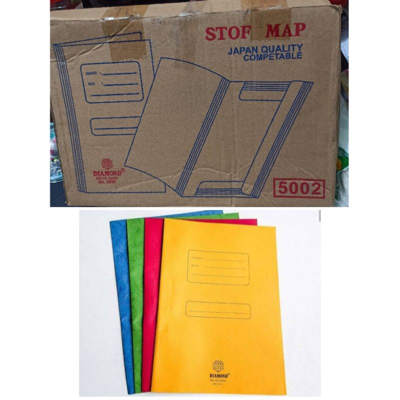 Jual STOP MAP / MAP KERTAS DIAMOND FOLIO 5002 PER PAK ( 50 PCS ...