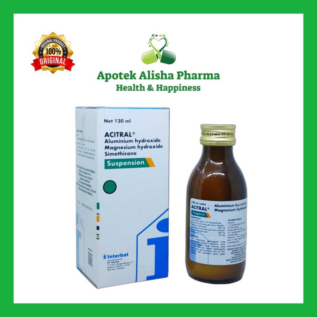 Jual Acitral Sirup 120ml Asitral Suspensi Obat Maag dan Kembung ...