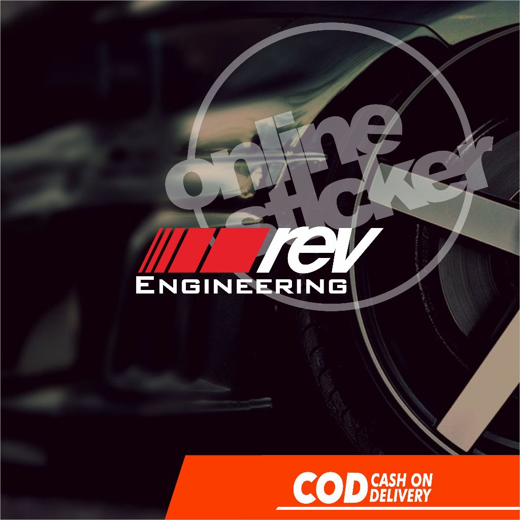 Jual Stiker REV Engineering JDM | cutting menyala | Shopee Indonesia
