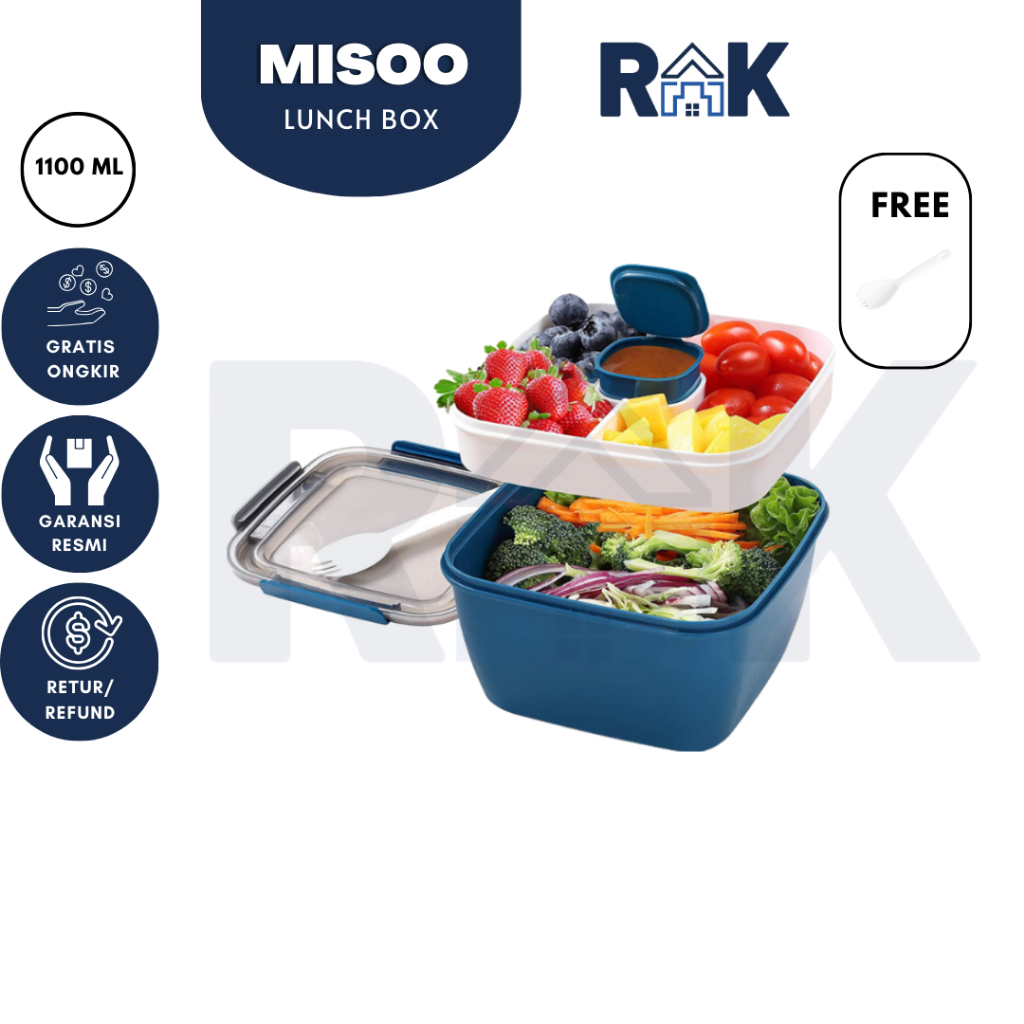 Jual CUCI GUDANG - MISO Meal Box Lunch Box Premium Kotak Makan Bekal ...