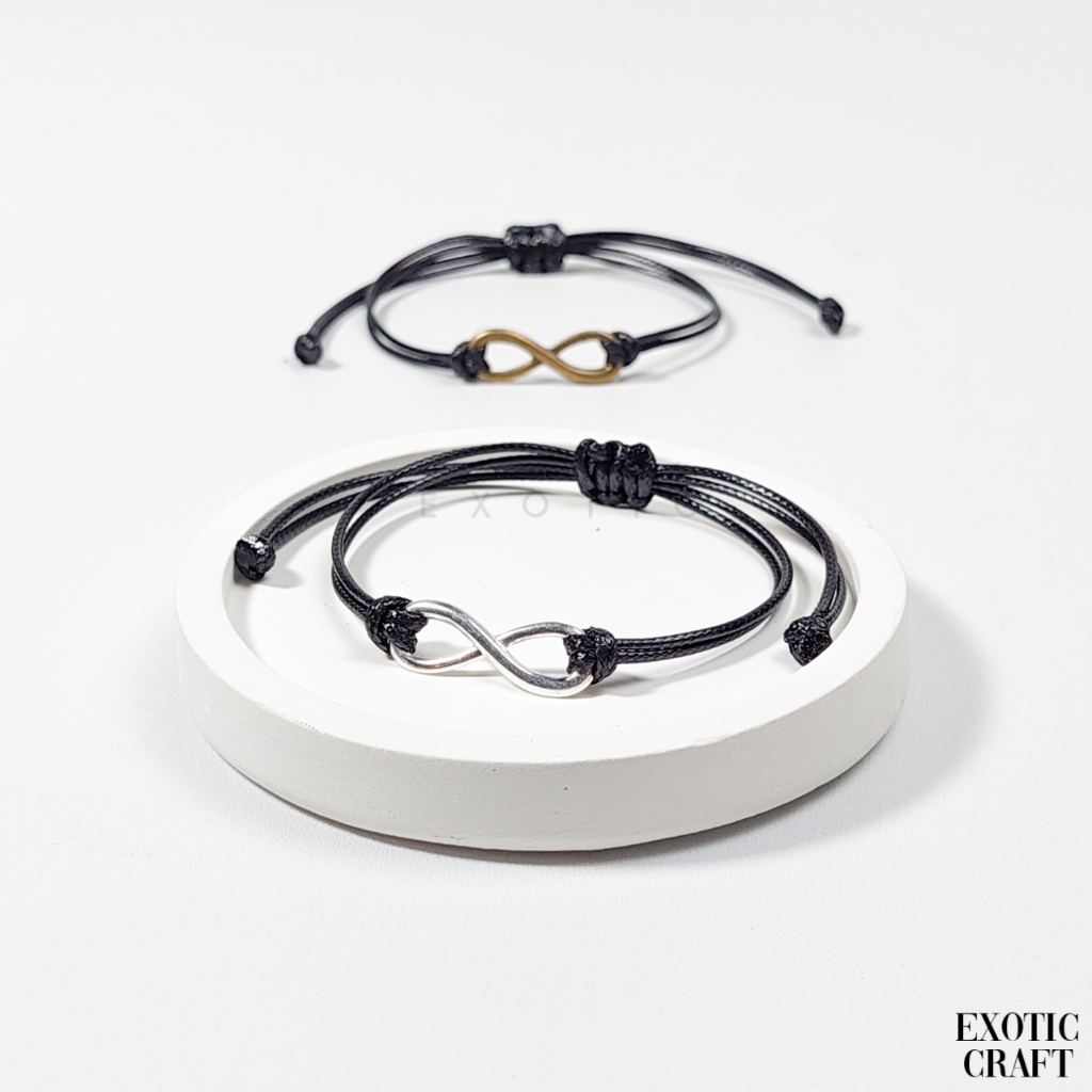 Jual Gelang Infinity couple charm logam gelang tali pria wanita - Tali ...