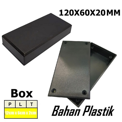 Jual Box Plastik SLIM / Kotak Plastik Hitam 12 X 6 X 2 Cm Box Casing ...