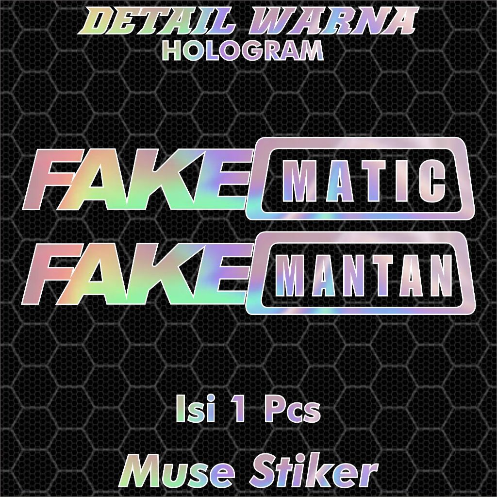 Jual Stiker Motor Keren Viral Tiktok FAKE MATIC Sticker Cutting Variasi ...