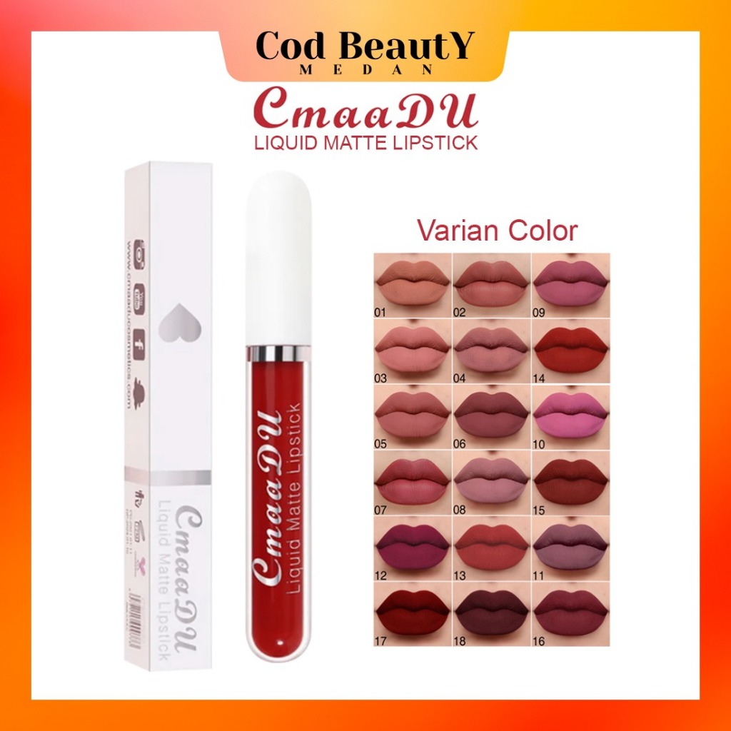 Jual CMAADU LIQUID MATTE LIPSTICK LIPCREAM 18 COLORS WATERPROOF 21724 ...