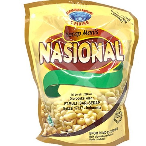 Jual kecap nasional 220ml / kecap manis nasional 220ml gratis piring ...