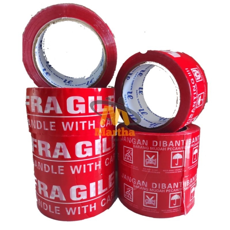 Jual Lakban fragile JANGAN DIBANTING 48mm x 60yard | Shopee Indonesia