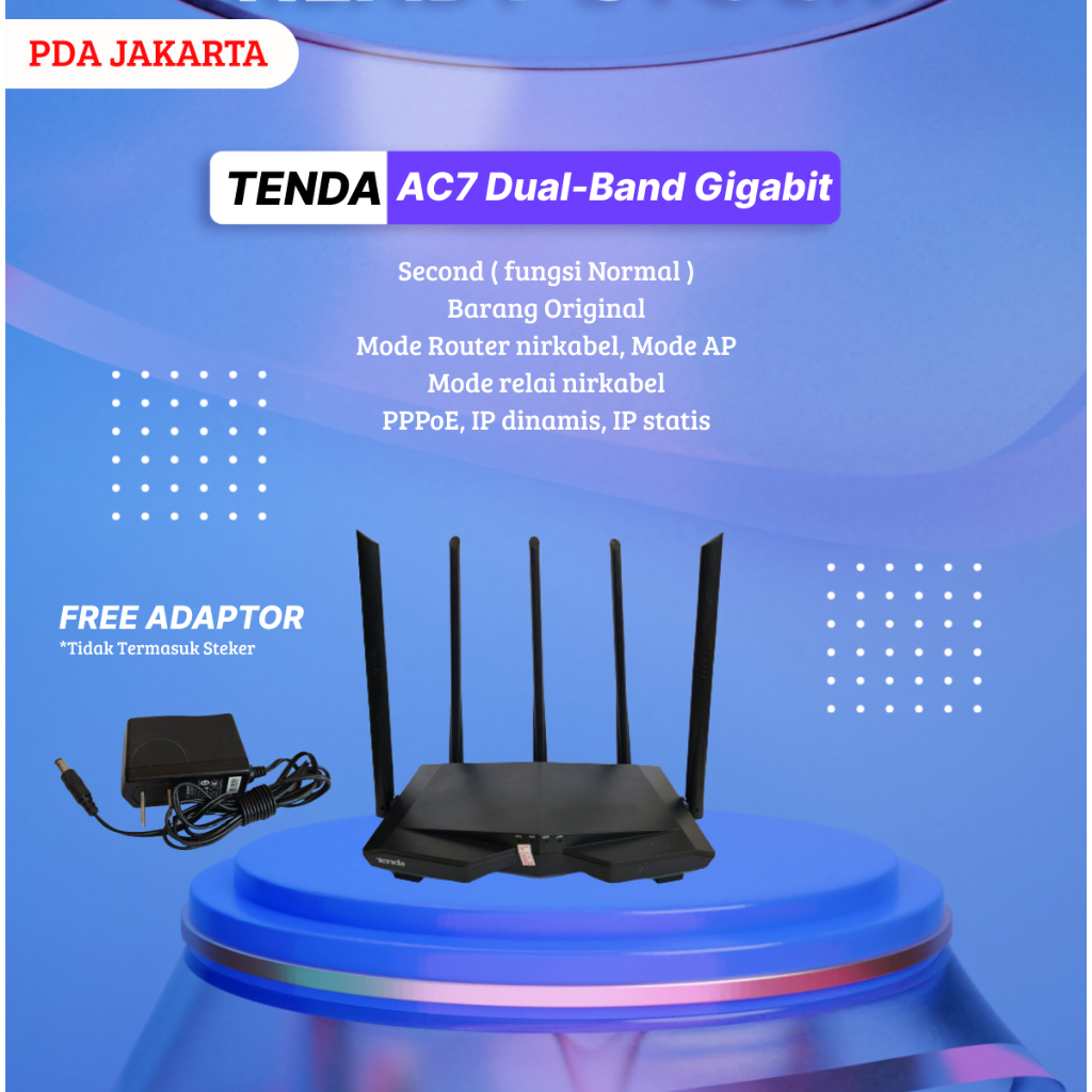Jual Tenda AC7 AC1200 Smart Dual Band Wifi Wireless Router 4 x 5dbi 2nd ...