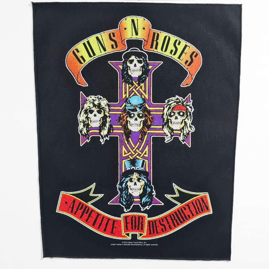 Jual Official Guns N Roses - Appetite For Destruction Back Patch ...