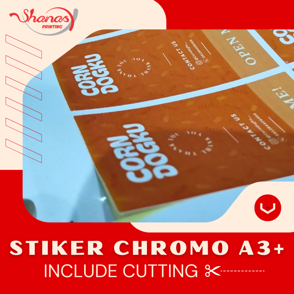Jual STICKER CHROMO A3+ INCLUDE CUTTING MESIN | Shopee Indonesia