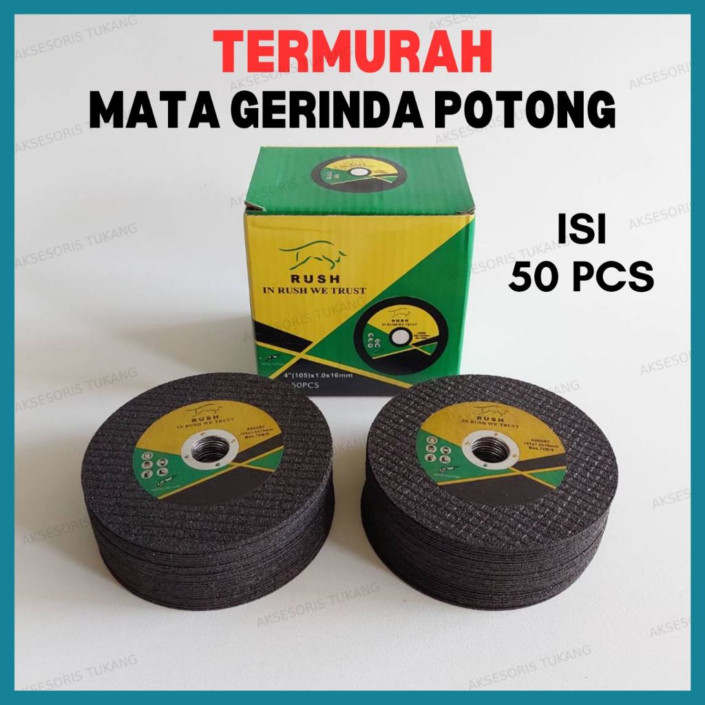 Jual [50 PCS] Batu Gerinda Gurinda 4" Potong Besi 4x1 Mata Gerinda ...