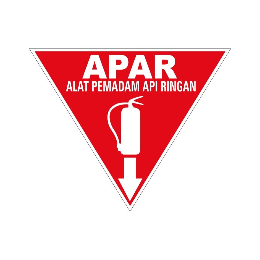 Jual Stiker Sign K3 Segitiga APAR. 21x 17cm Petunjuk Tabung Pemadam Api ...