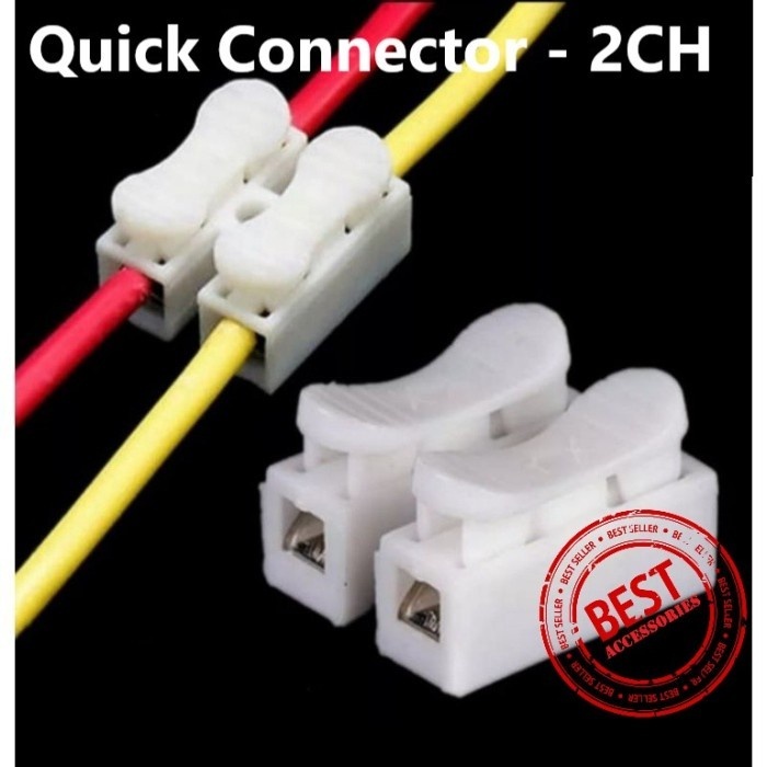 Jual Terminal Sambungan Kabel 2 Jalur Quick Connect Wire 2 Pin CH2 ...