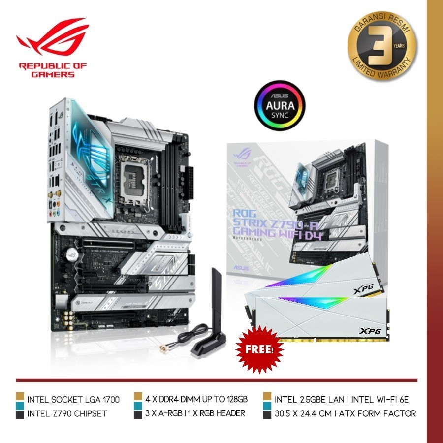 Jual ASUS ROG STRIX Z790-A GAMING WIFI D4 | Intel Z790 LGA 1700 DDR4 ...