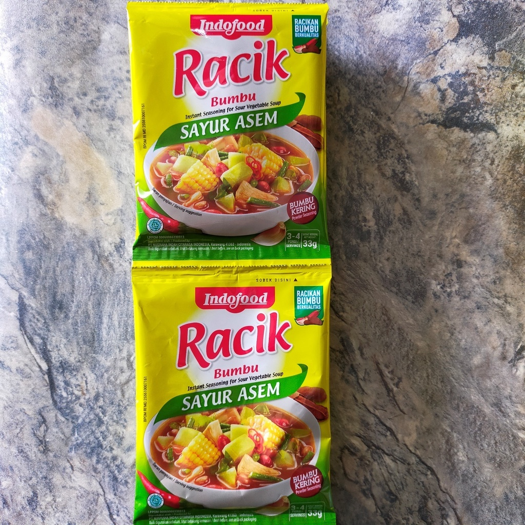 Jual Indofood RACIK SAYUR ASEM isi 10 Sachet Bumbu Instan | Shopee ...