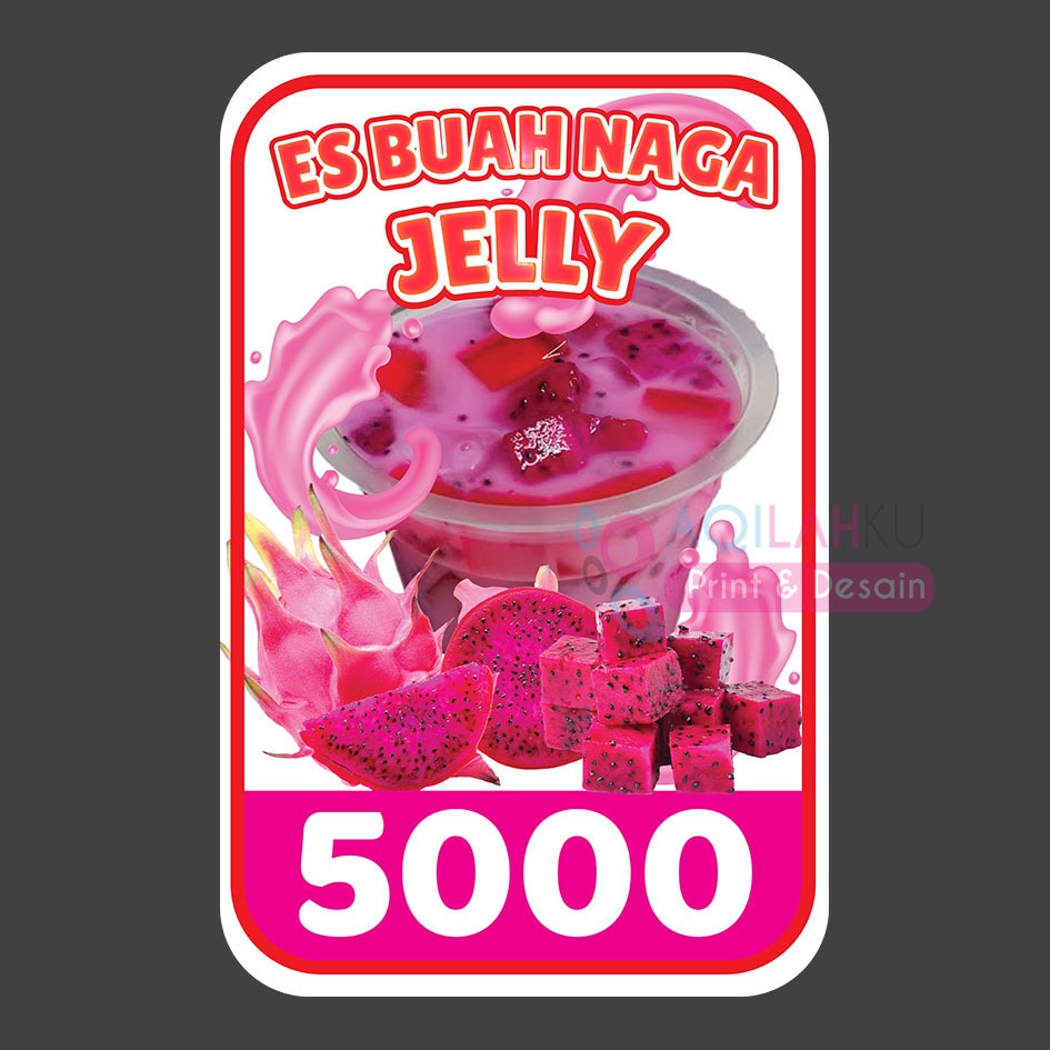 Jual Stiker Es Aquarium Stiker Termos ES Anti Air ukuran 14.5 x 22.5 cm ...