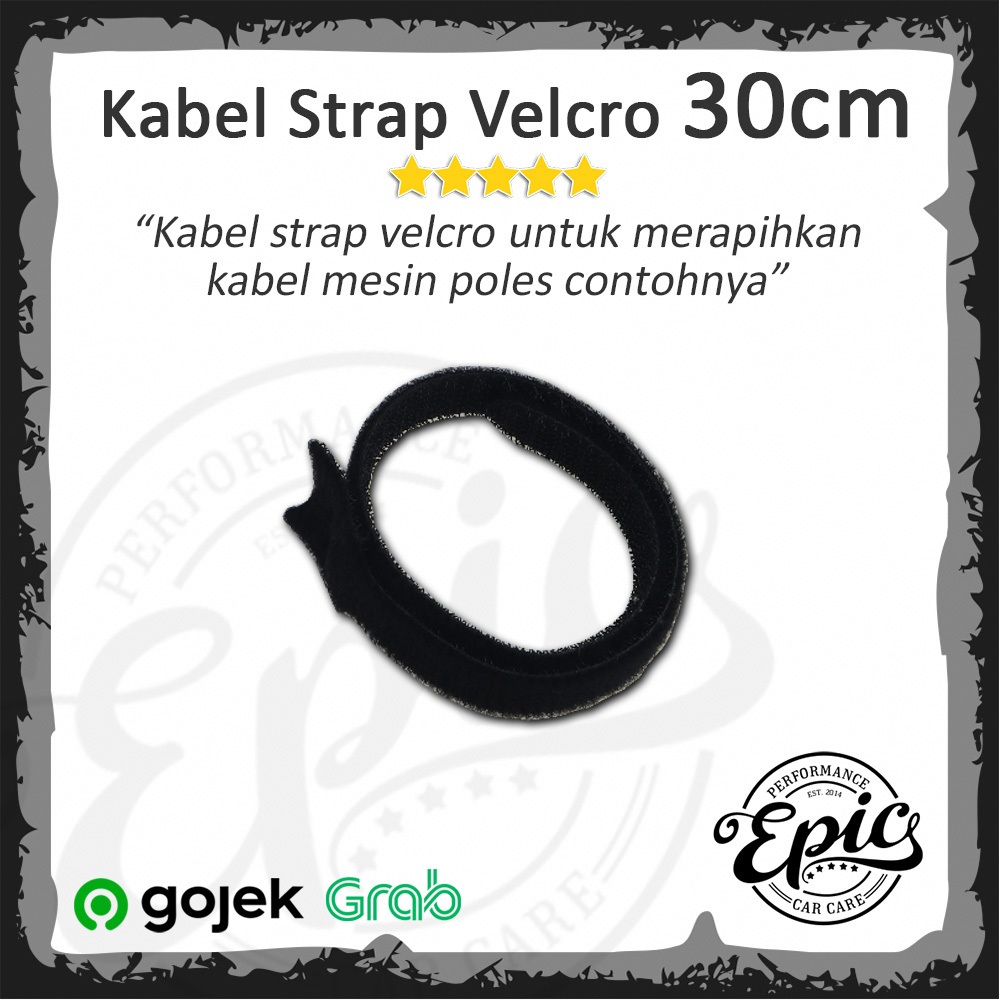 Jual Kabel Strap Velcro Warna HITAM Panjang 30cm Lebar 1cm | Shopee ...