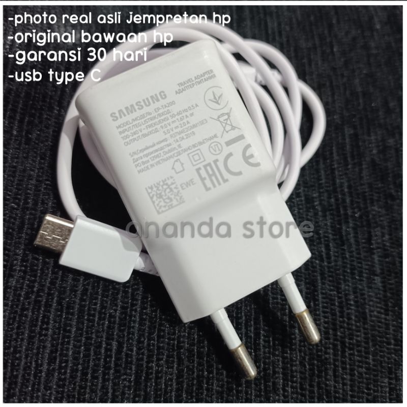Jual SAMSUNG CHARGER CASAN SAMSUNG TYPE C ORIGINAL 100%COPOTAN HP A12 ...