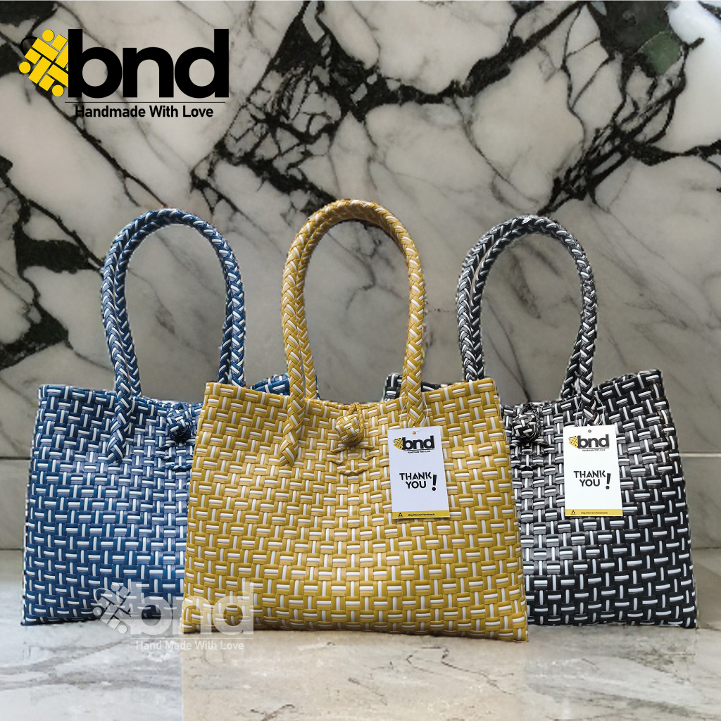 Jual Tas Anyam Plastik Mini Daisy Lurik Hampers Handmade Size Pety M ...