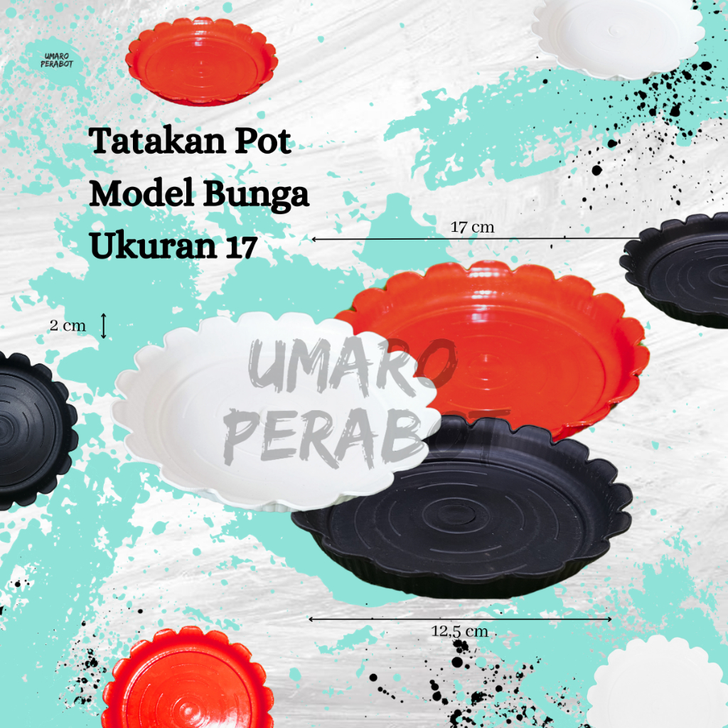 Jual Tatakan Pot Model Bunga Ukuran 17 / Alas Pot / Alas Tawon / Pot ...
