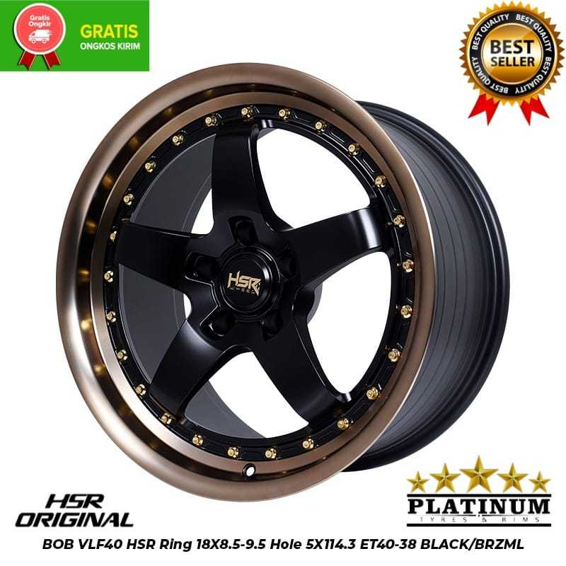 Jual VELG MOBIL CAMRY CIVIC HRV XTRAIL INNOVA XPNDER HSR BOB RING 18X85/95 BLACK GOLD FOLIDH ...