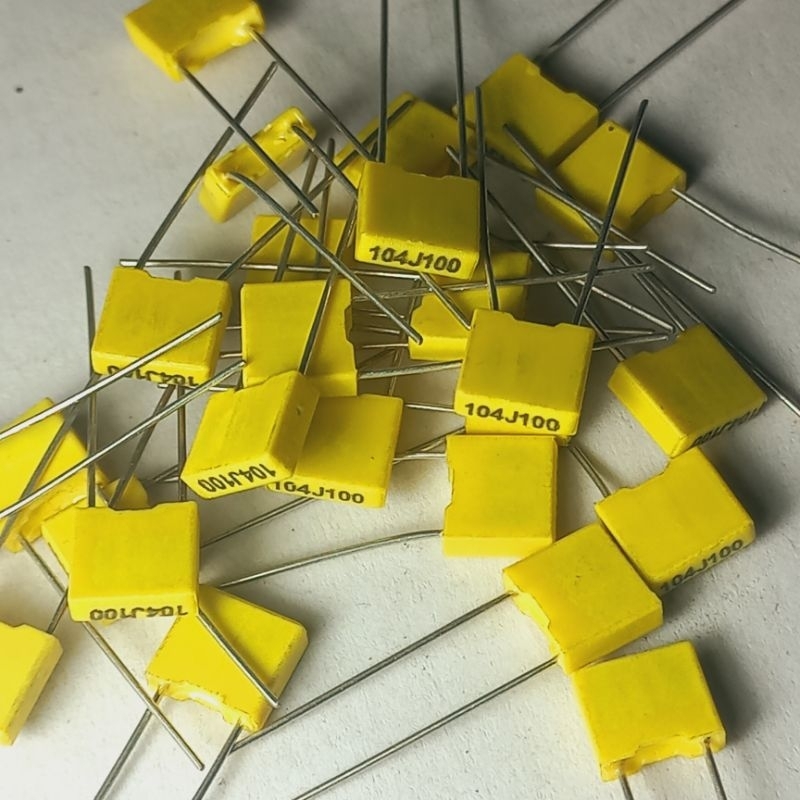 Jual kapasitor 100n mkm 104 100nano 0.1uf MKM mkp original capasitor milar mylar | Shopee Indonesia