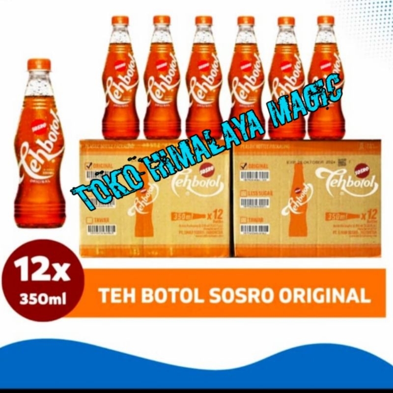 Jual Teh Botol Sosro 1 Karton 12 botol x 350 ML | Shopee Indonesia